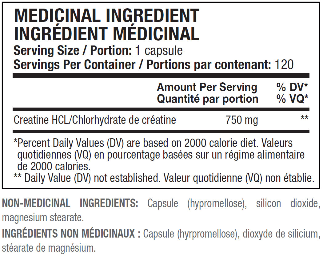 Creatine HCl 120 Capsules - ANSPerformance
